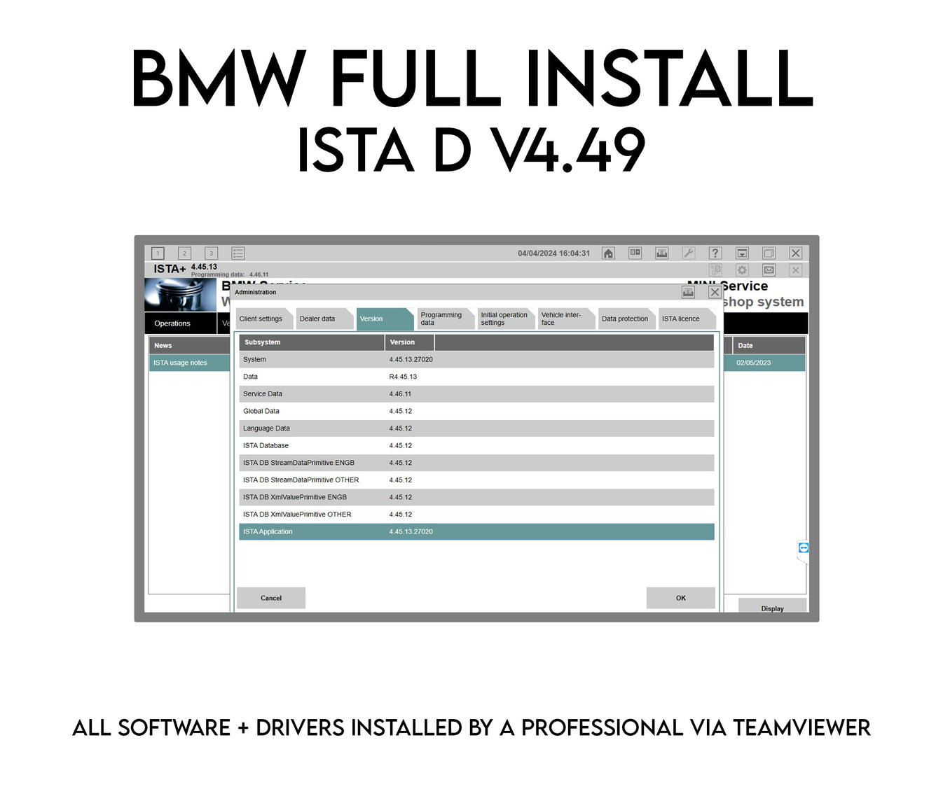 ISTA+ BMW Diagnostic Software – ISTA D Latest (2004-2025)