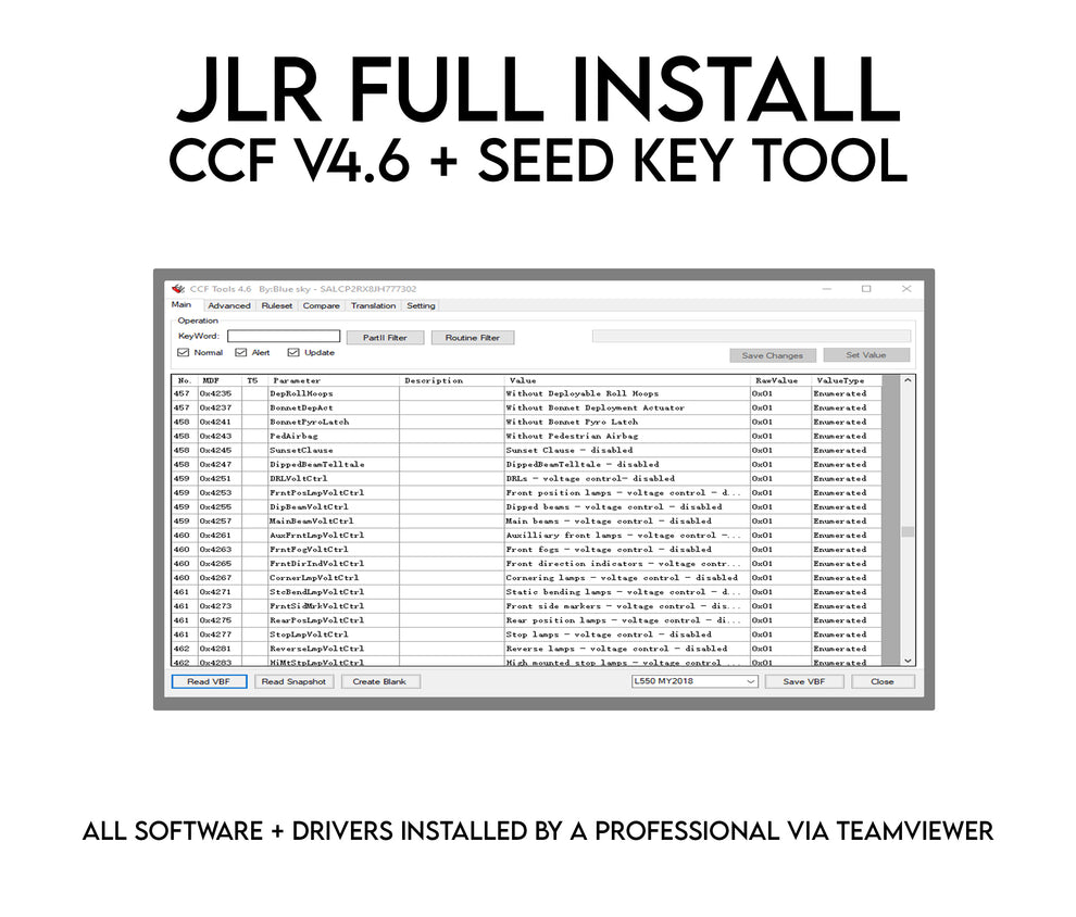 JLR CCF Editor & SEED Key Tool | Jaguar Land Rover Tool | CodeKrew