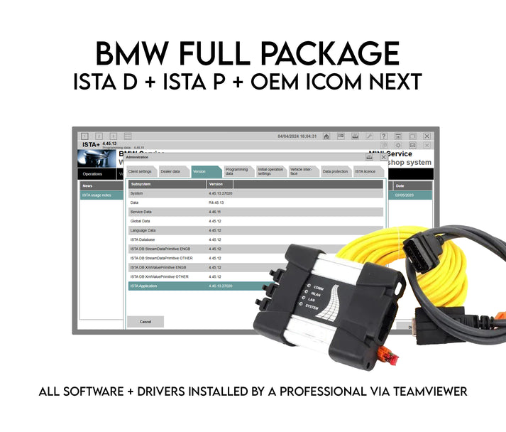 BMW ISTA D+P Full Package + Genuine ICOM Next A | CodeKrew