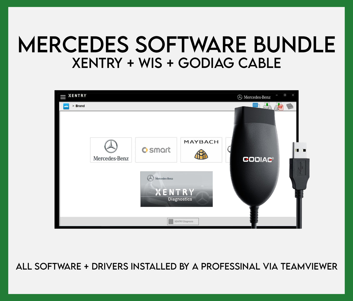 Mercedes XENTRY + WIS Bundle + GoDiag Cable | CodeKrew